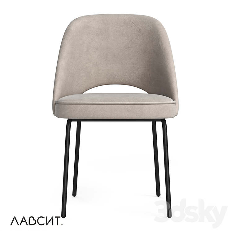 OM Chair Tyler with metal legs - Chair - 3D model