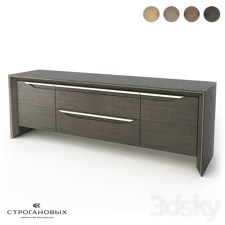 OM TV stand collection "Frame" - Sideboard & Chest of drawer - 3D model