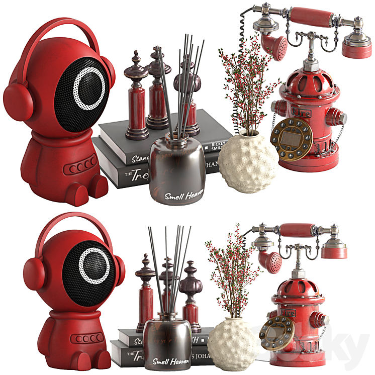 Decorative Objects Collection Set 01 - Decorative set - 3D model