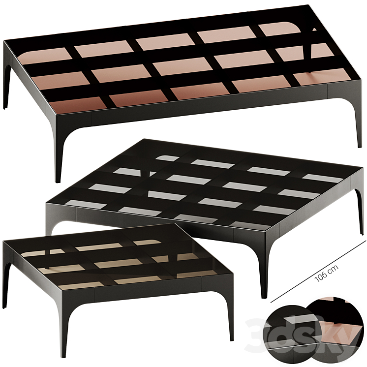 Passy Coffee Table by Bonaldo - Table - 3D model Passy Coffee Table by Bonaldo - Table - 3D model