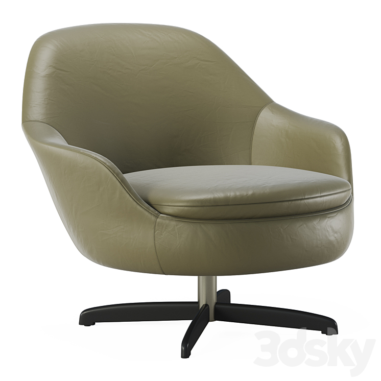 Armchair Minotti SENDAI - Arm chair - 3D model