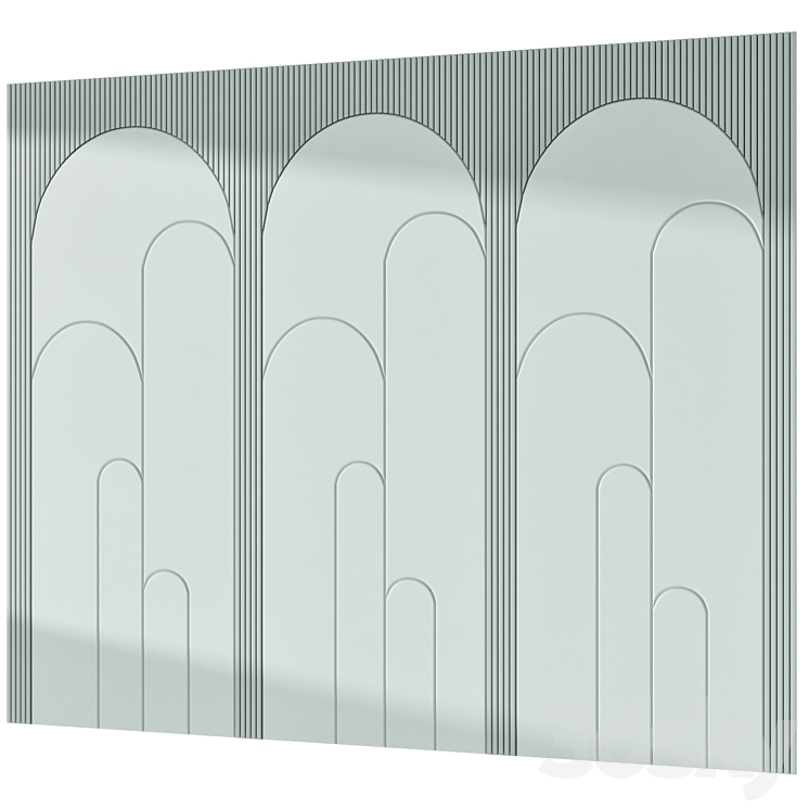 Wall arch panel - Other decorative objects - 3D model