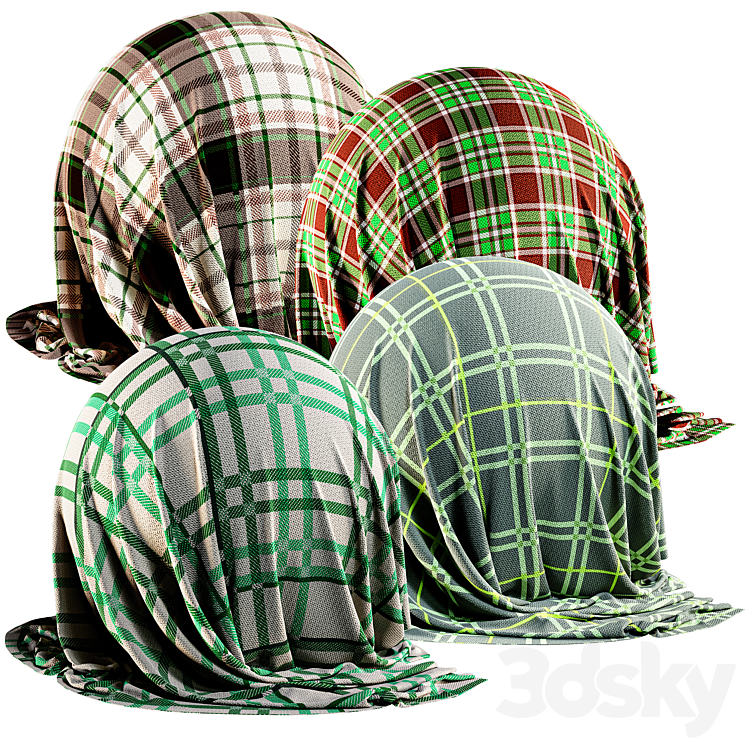 Tartan Fabric Texture collection-03 - Fabric - 3D model