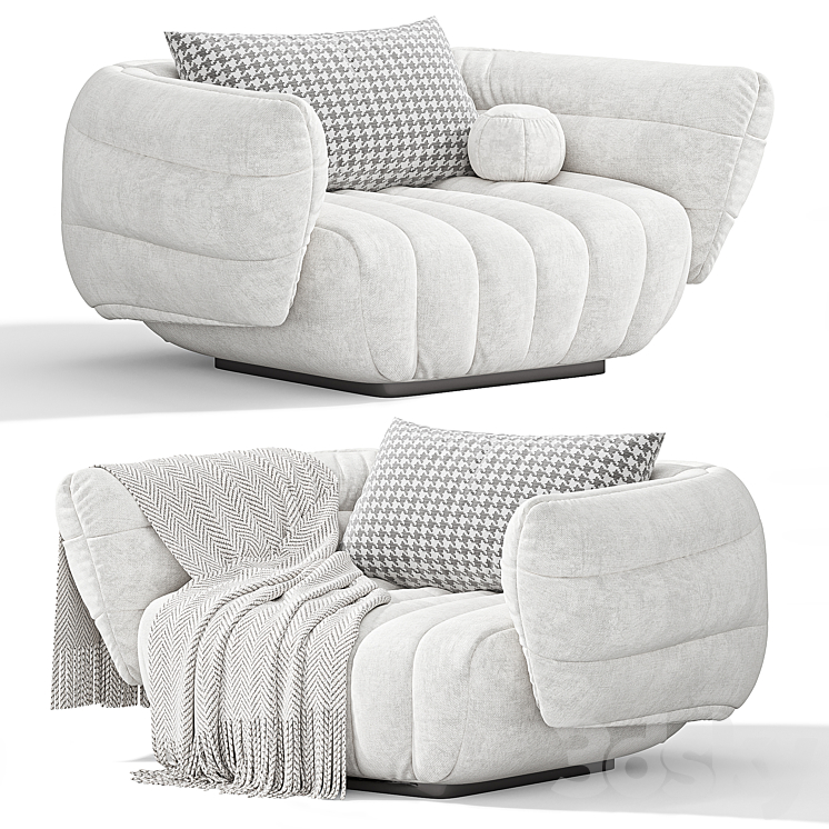Tactile armchair by Baxter - Arm chair - 3D model