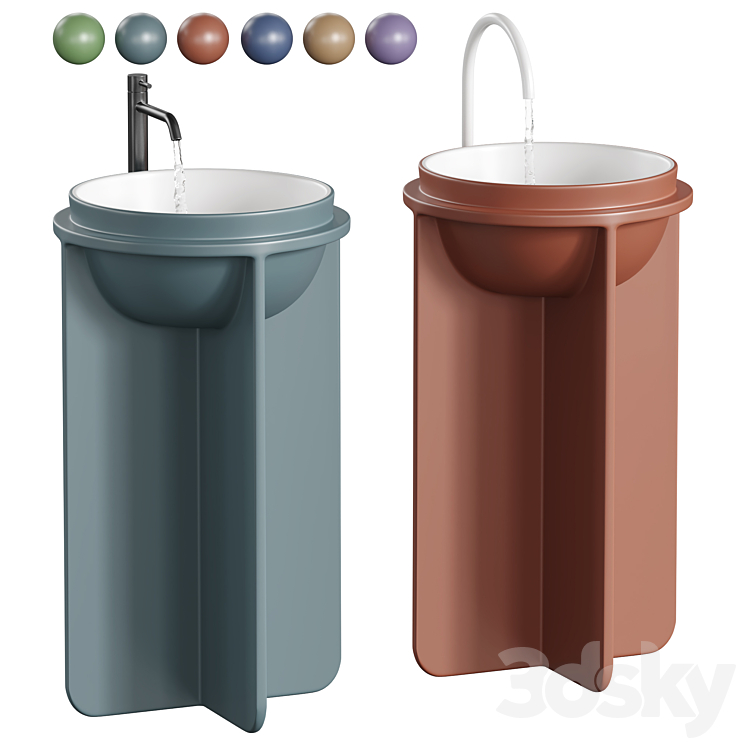 Falper Controstampo Freestanding Basin - Wash basin - 3D model
