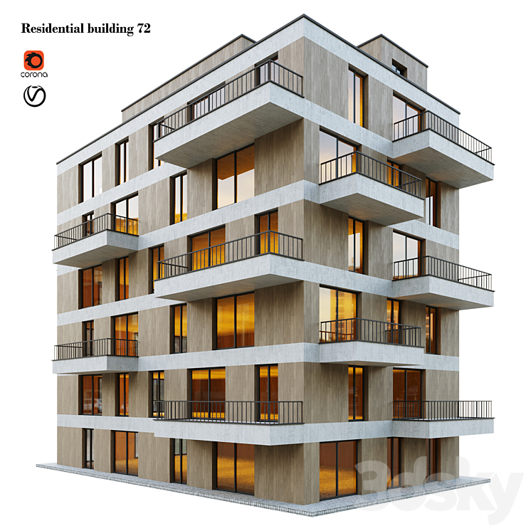 Residential building 72 - Building - 3D model
