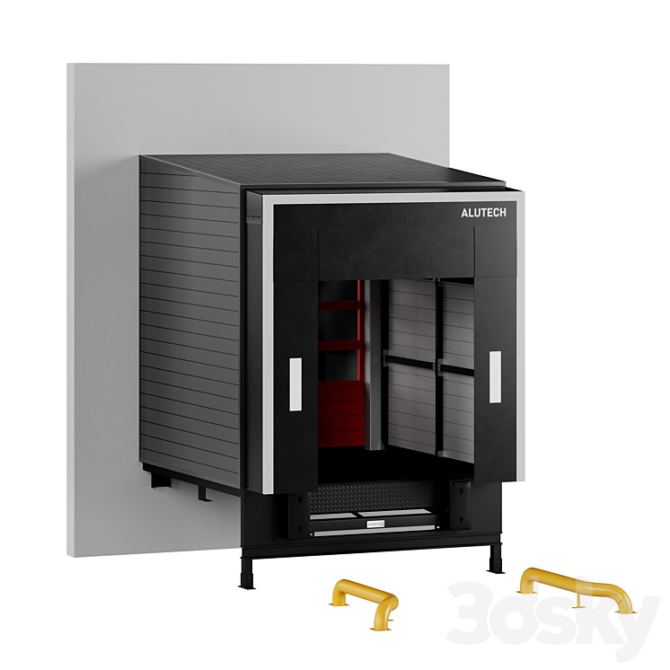 Alutech reloading vestibule in three colors - Facade element - 3D model