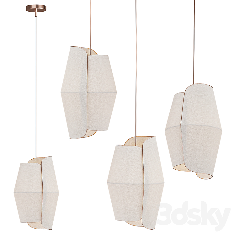 Rakumba Volute Pendant Lamp - Pendant light - 3D model
