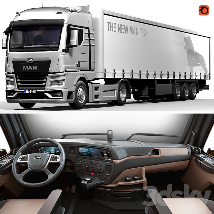 Man New TGX - Ground Transport - 3D model