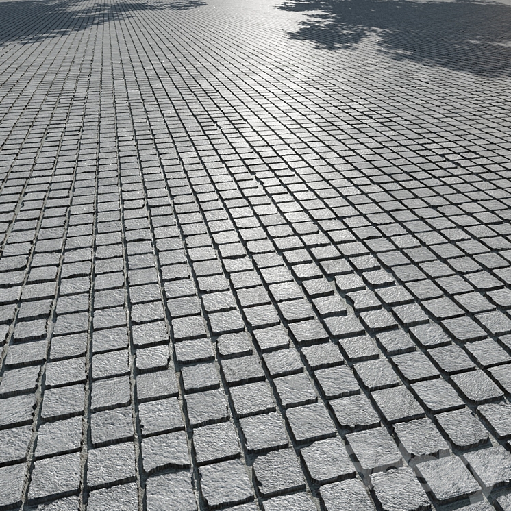 Square paving slabs 12 4k - Stone - 3D model