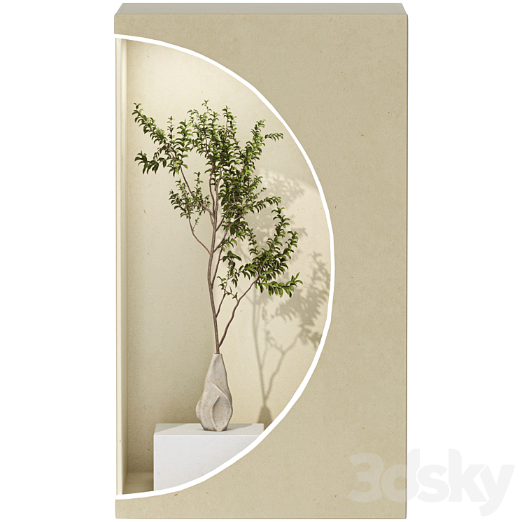 Indoor Minimal Tree Set 53 - Indoor - 3D model