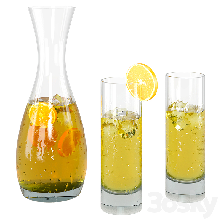 Carafe with Juice - Food and drinks - 3D model