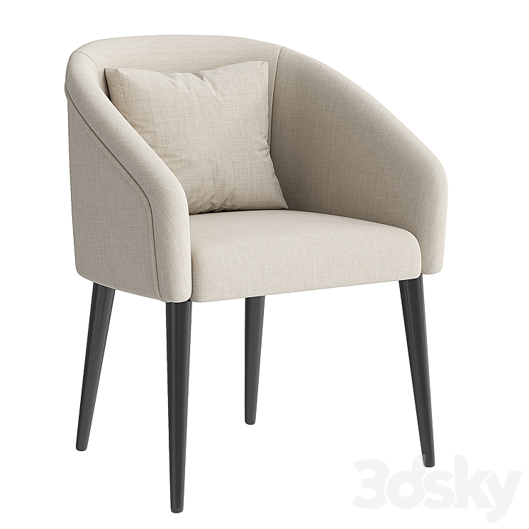 Half-chair Leon - Chair - 3D model