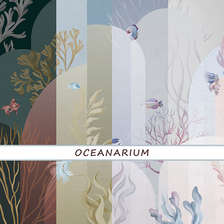Designer wallpaper OCEANARIUM pack 3 - Wall covering - 3D model