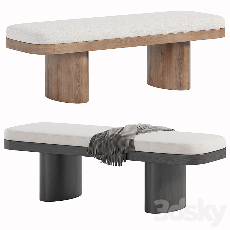 Ollie Bench - Other soft seating - 3D model