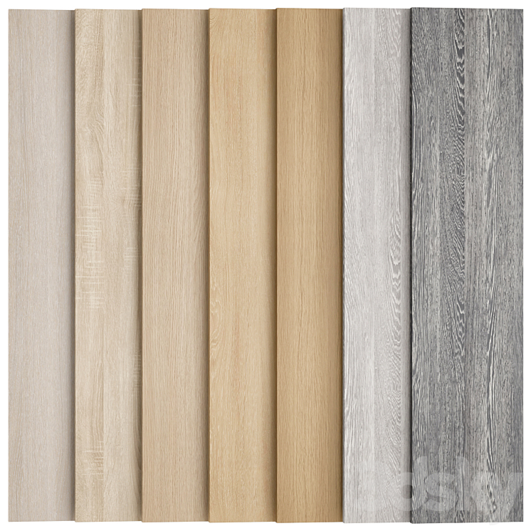 Seamless oak textures - Wood - 3D model