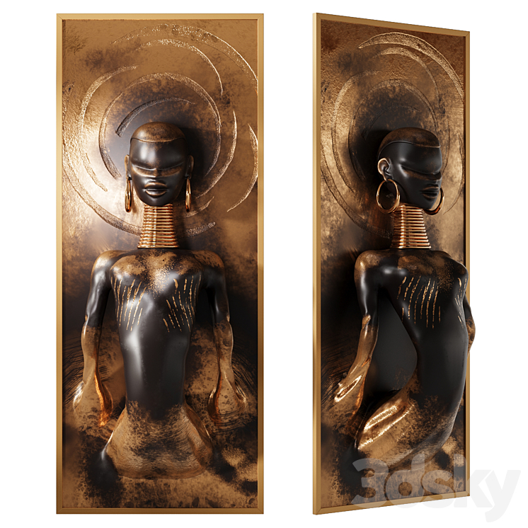 African Girl - Sculpture - 3D model