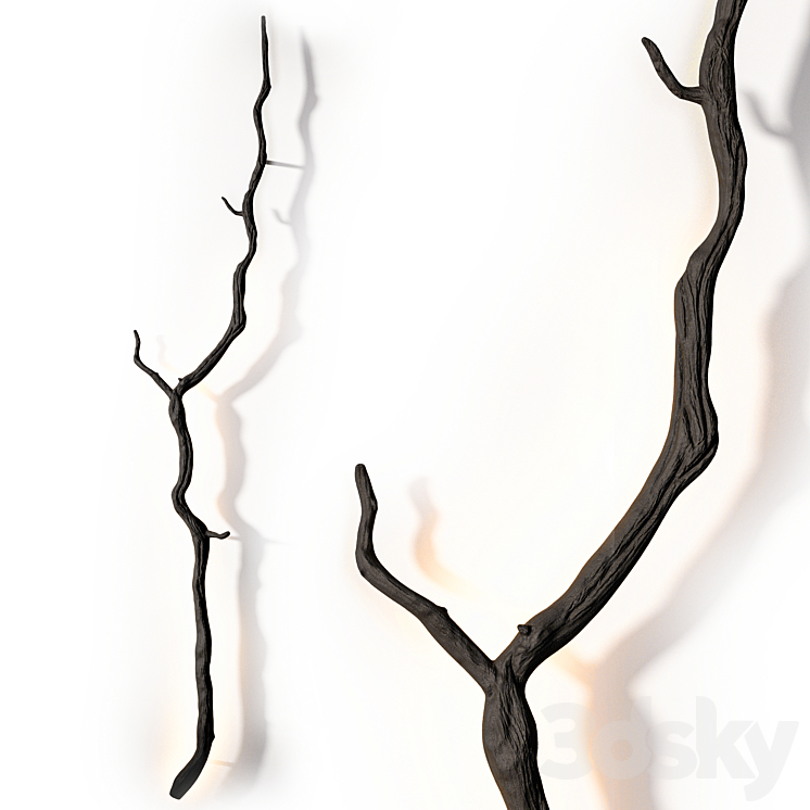 Custom Branch Lamp - Wall light - 3D model