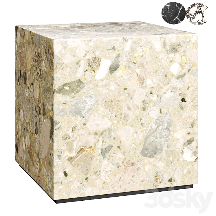 Plinth Cubic Coffee Table - Table - 3D model