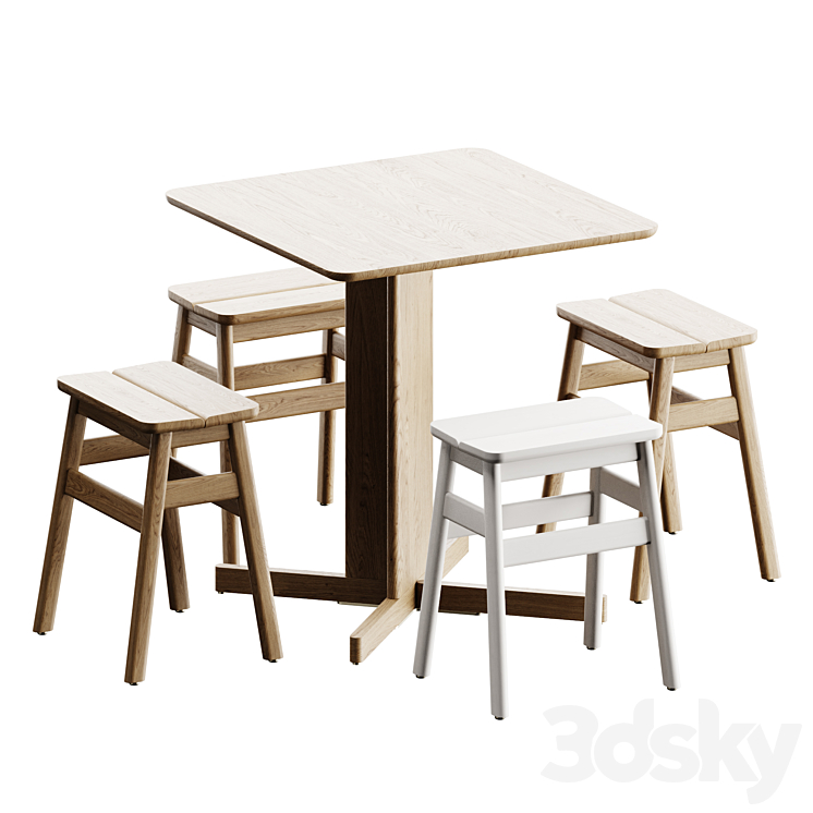 QUATREFOIL | Table - Table + Chair - 3D model