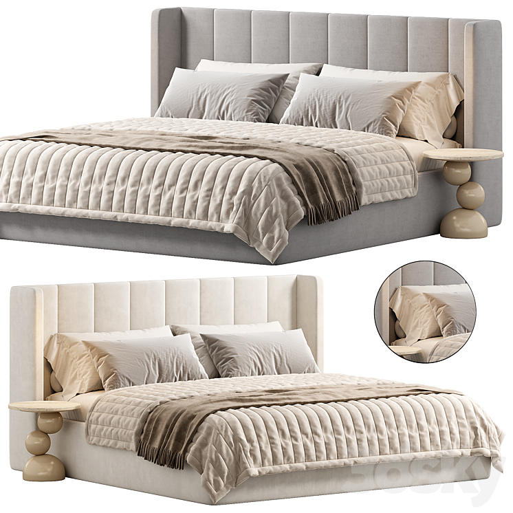 Montreal Bed by Woodsoft - Bed - 3D model