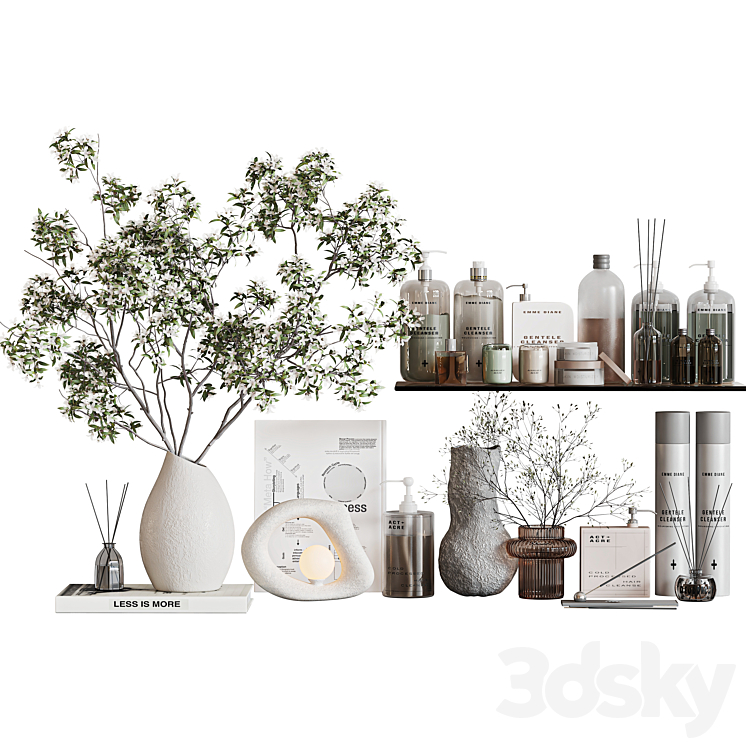 Decor plant set model 03 - Bathroom accessories - 3D model