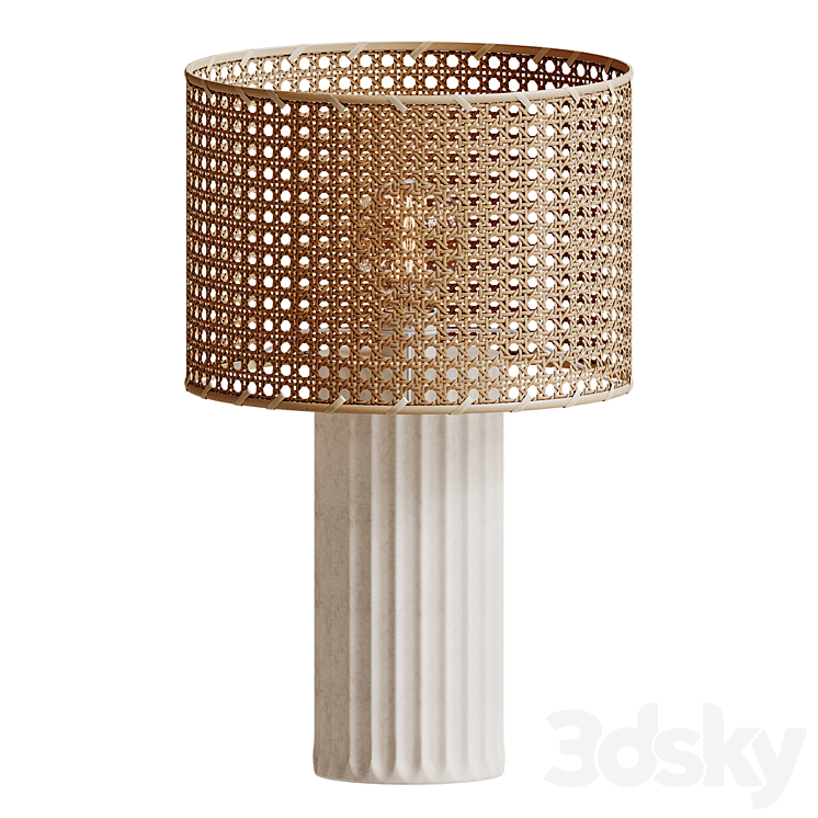 Cane Lamp Shade - Table lamp - 3D model