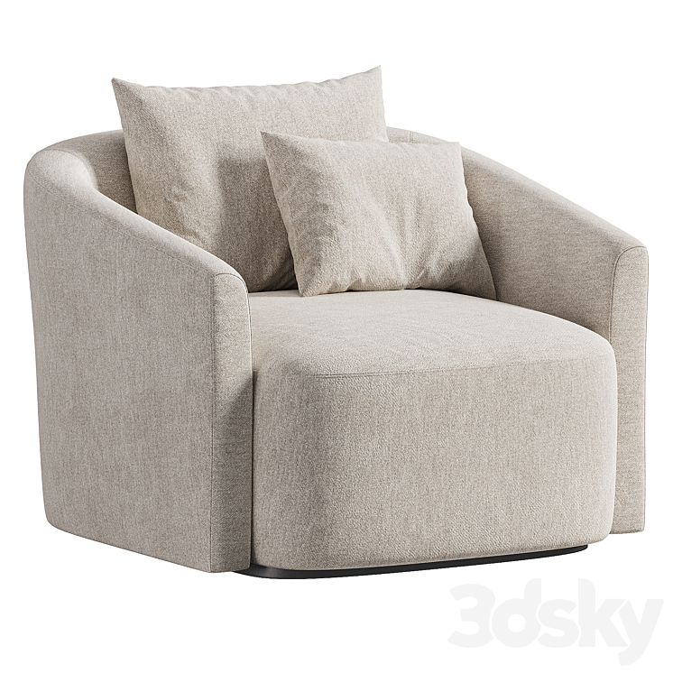 Chloe Swivel Chair Socorro Taupe - Arm chair - 3D model