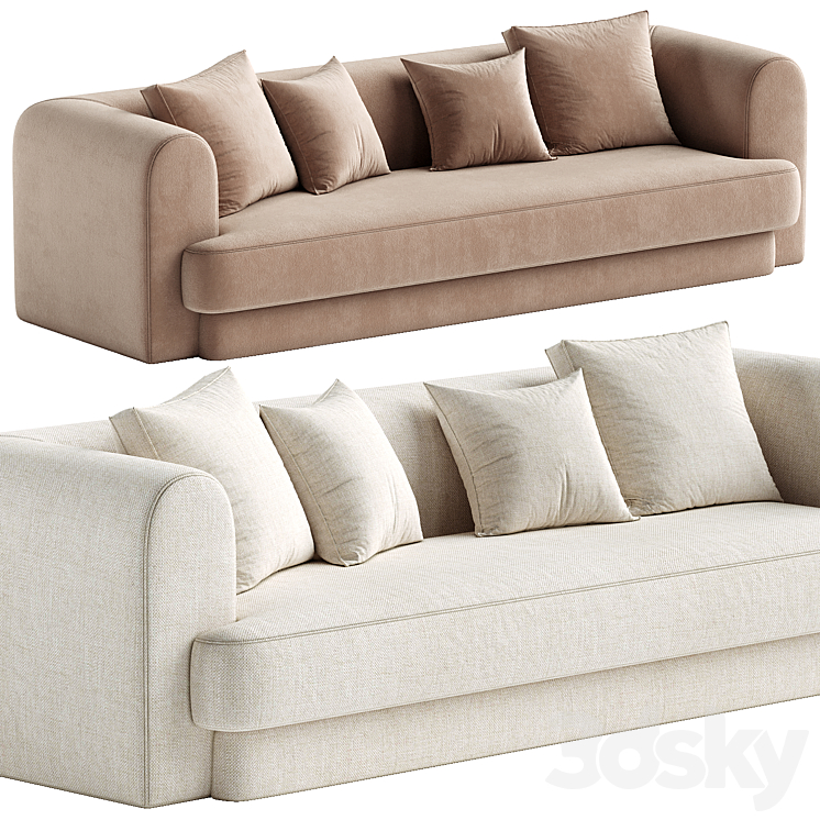 Form Camel Performance Velvet Sofa - Sofa - 3D model