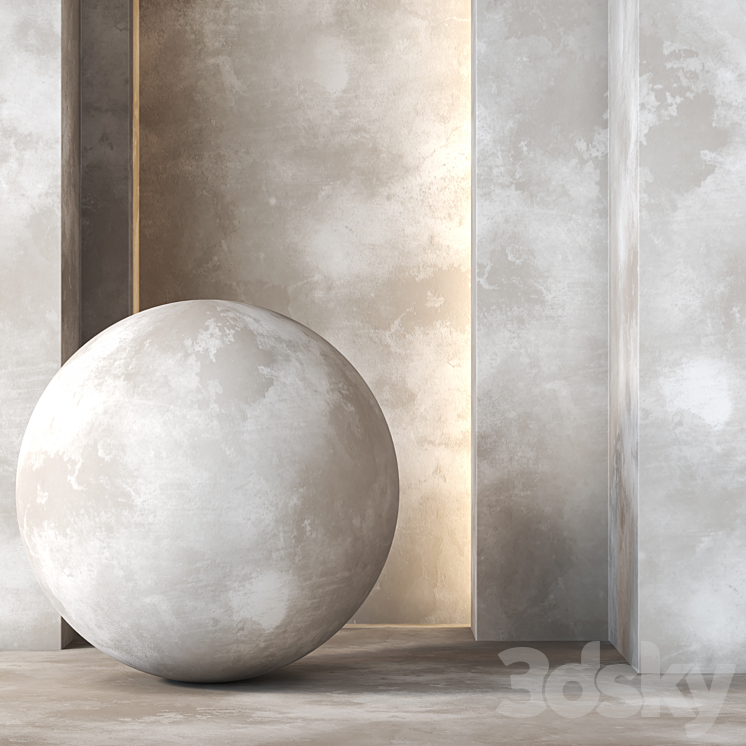 Grunge Plaster Wall Texture 4K - Seamless - Wall covering - 3D model