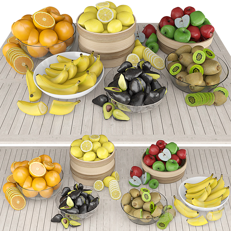 Collection of fruits / Collection of fruits - Food and drinks - 3D model
