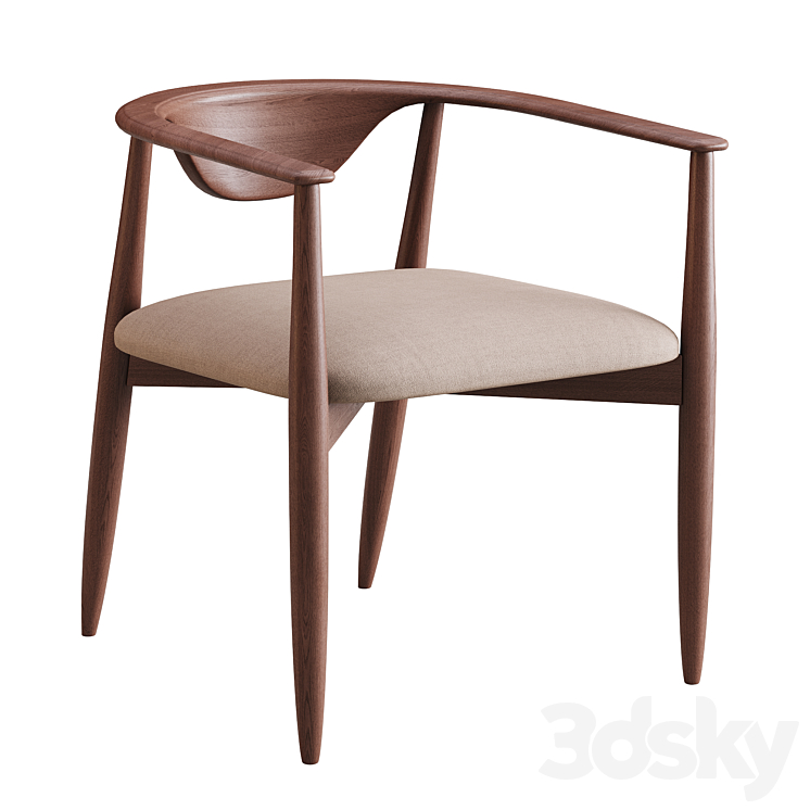 Half chair Missisipi - Chair - 3D model