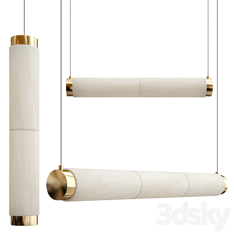 Alabaster Strip Pendant Light - Pendant light - 3D model