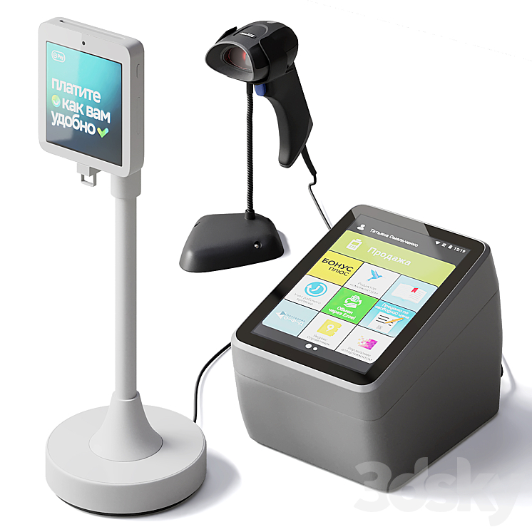 POS terminal 2 - Shop - 3D model
