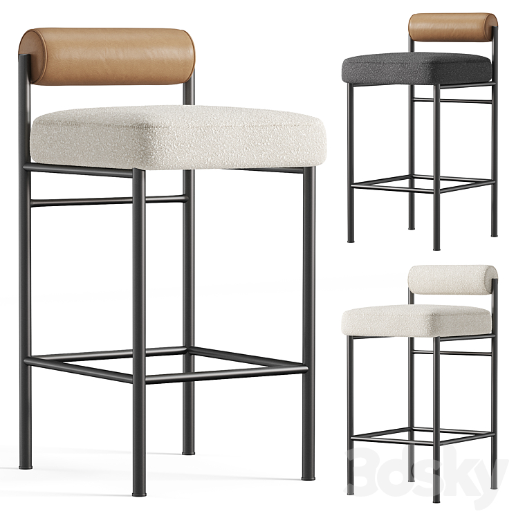 Balla Bar Stool - Chair - 3D model
