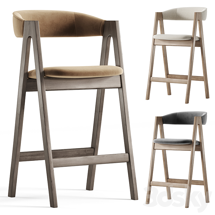 Dublin Bar Stool - Chair - 3D model