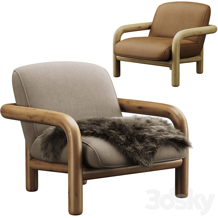West Elm Benson Chair - Arm chair - 3D model