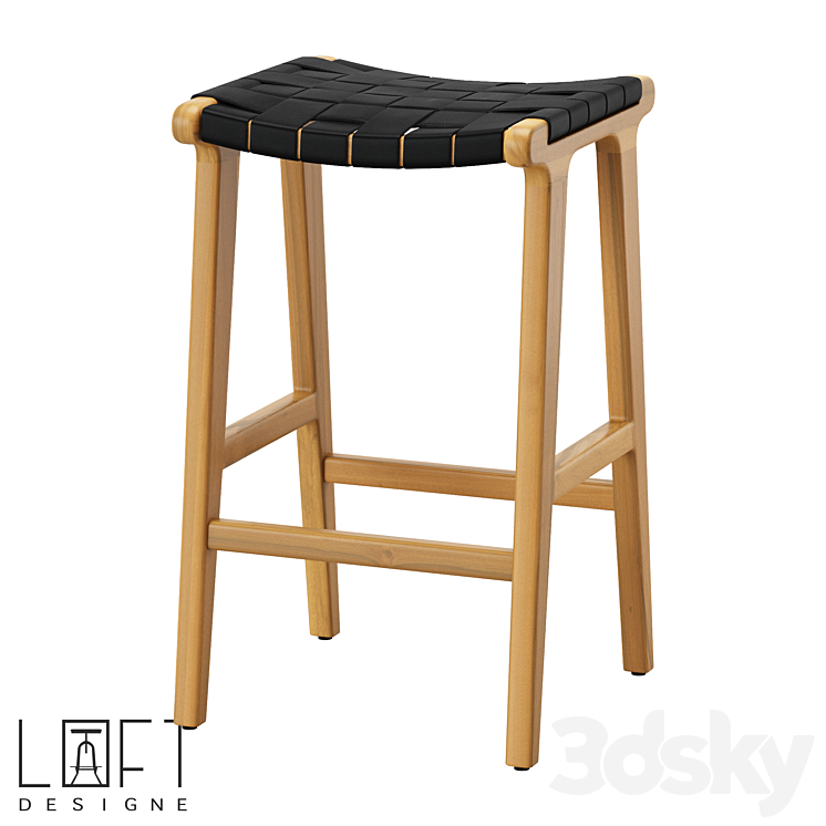 Half bar stool LoftDesigne 40606 model - Chair - 3D model