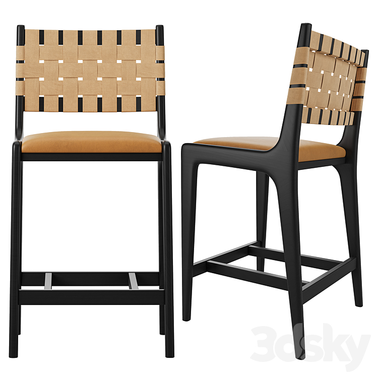Dunham Bar & Counter Stool - Chair - 3D model
