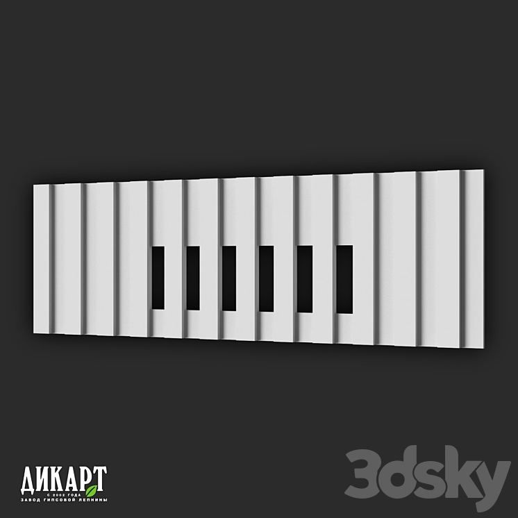 Dikart Df-333 310Hx18mm - Decorative plaster - 3D model