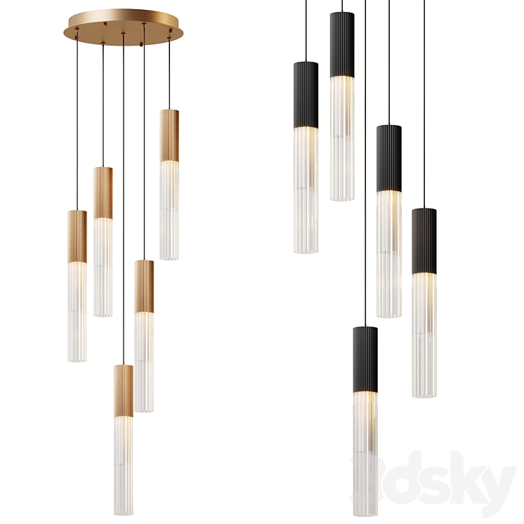 Reeds by Et2 - Pendant light - 3D model