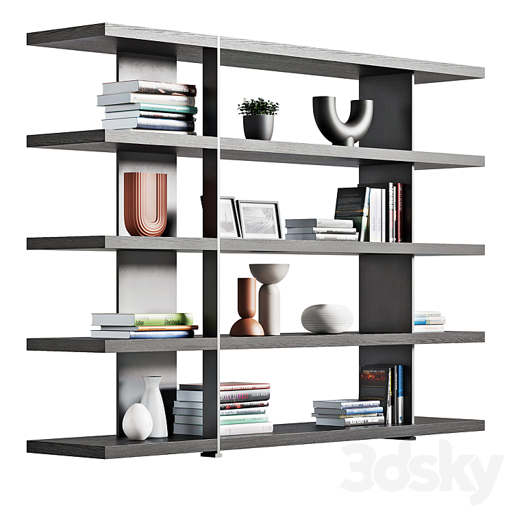 Poliform Bristol bookshelf - Rack - 3D model