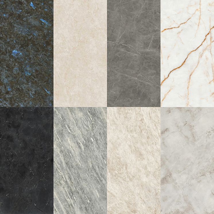 Marble for large format slabs Atlas Plan 02 - Stone - 3D model