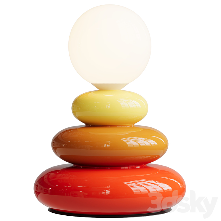 Three-color Ceramic Lamp - Table lamp - 3D model