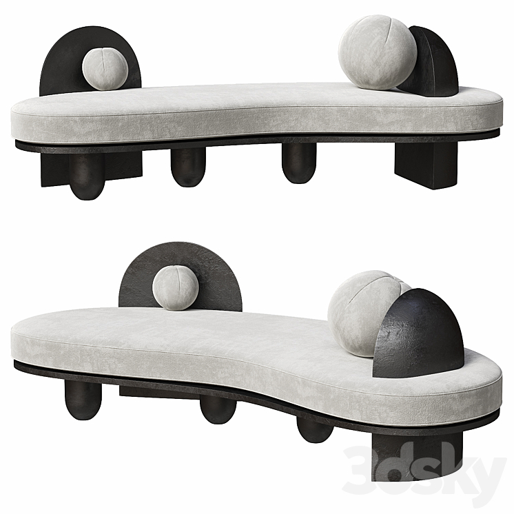 Liminal Sofa Bronze by Atelier Ashish Shah - Sofa - 3D model