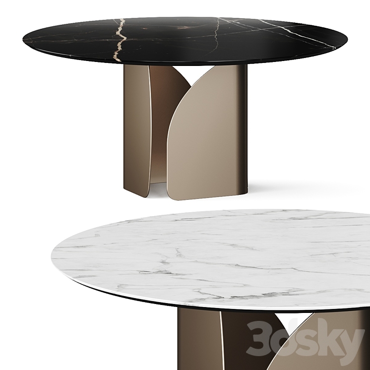 Calligaris Twins Round Dining Table - Table - 3D model