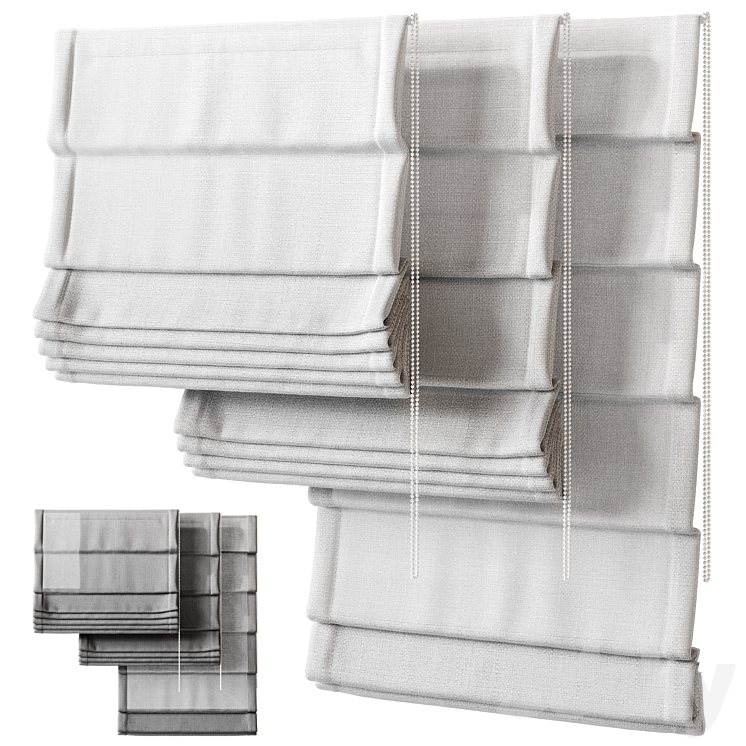 Roman Curtains - Curtain - 3D model