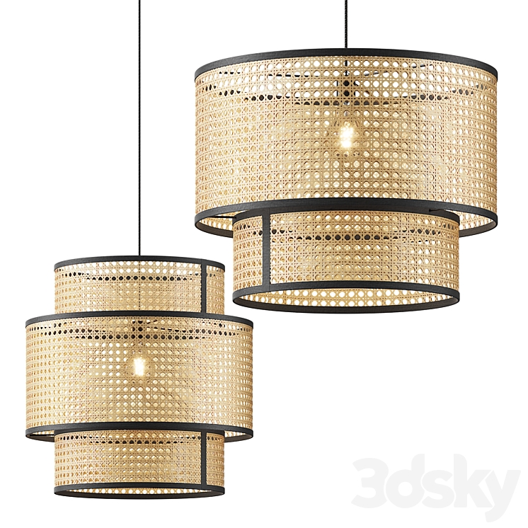 Sklum Bolgie Dankling Wickerwork Pendant Lamp Rattan - Pendant light ...