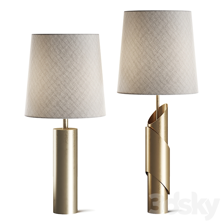 Hamilton Conte Turia I II III Table Lamp - Table lamp - 3D model
