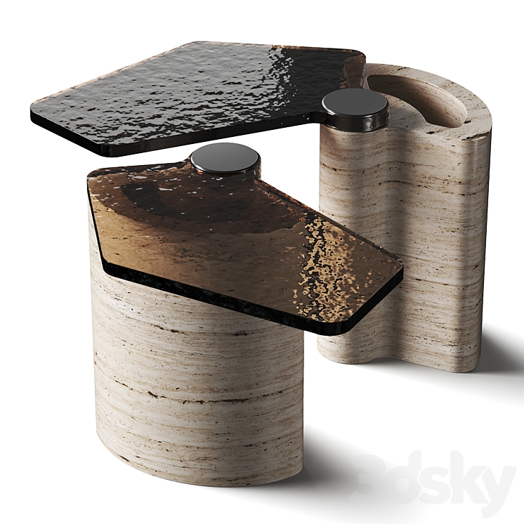 Henge Plynto Rapolano Stone Coffee Table - Table - 3D model